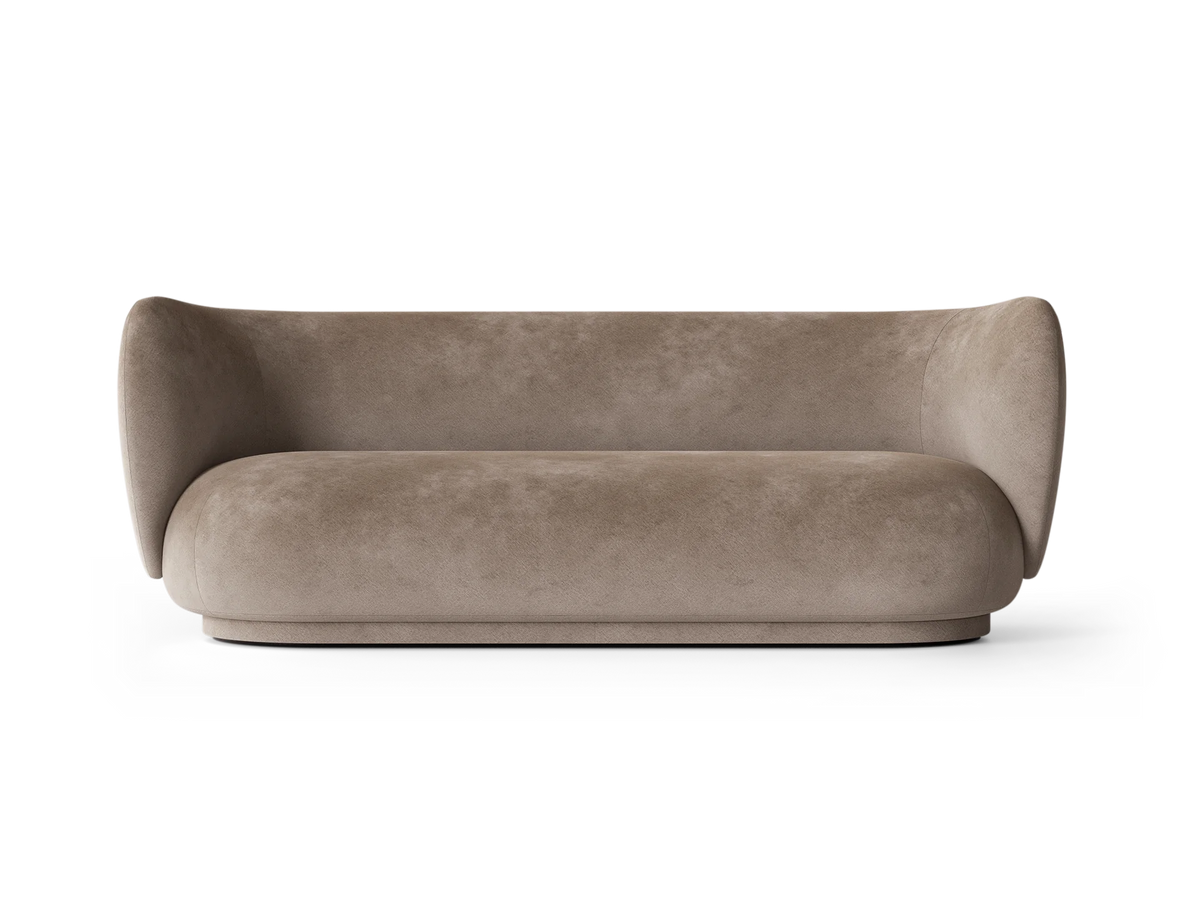 Canapé 3 places Rico Faded Velvet - Ferm Living Beige, Gris, Sable ...
