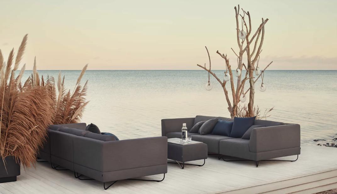 Orlando outdoor sofa 3 units Bolia Terra Sand Terra Dark Gra
